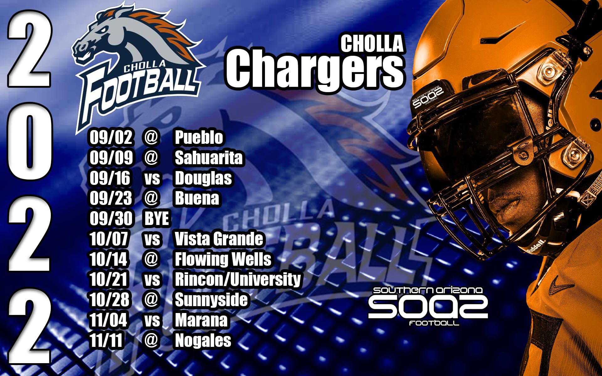 2022 Southern Arizona high school football schedules — Cholla Chargers ...
