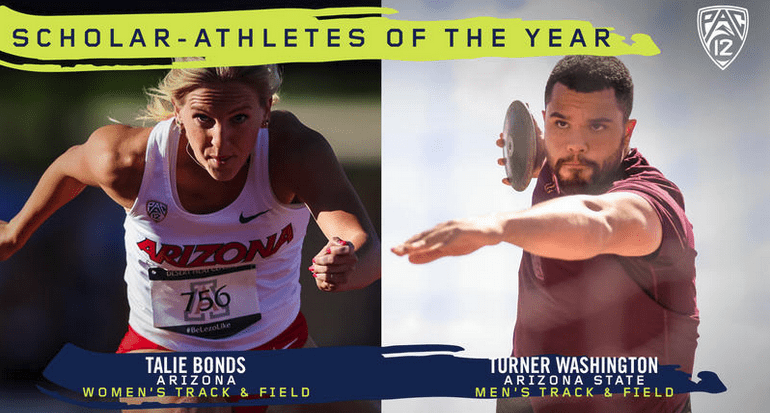 Turner Washington named Pac 12 Track & Field Scholar Athlete of the Year; Carlie Scupin, Izzy ...
