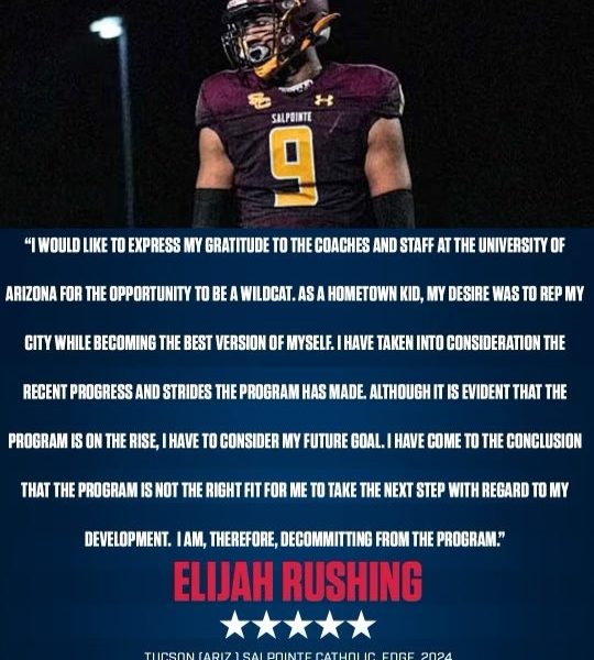 Salpointe’s Elijah Rushing joins teammate Keona Wilhite with ...